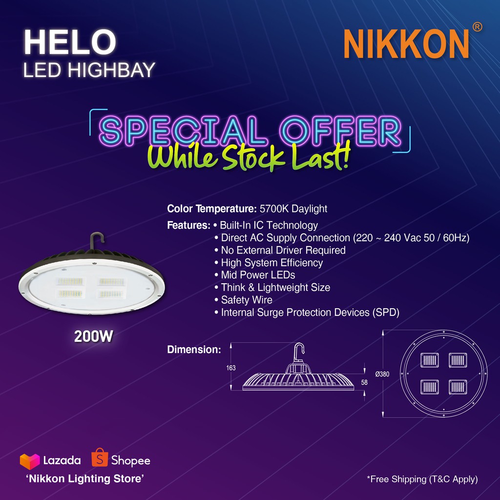 NIKKON HELO HIGHBAY LED LIGHT